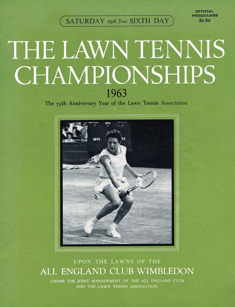 1963 Wimbledon Championships Daily Programmes – Tennis Gallery Wimbledon