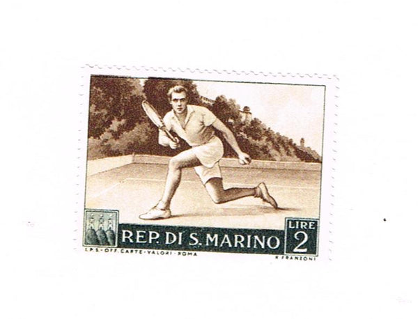 Republic of San Marino 2 Lire Postage Stamp – Tennis Gallery Wimbledon