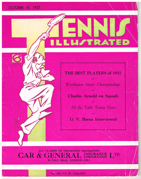 Tennis Illustrated Magazine, October 15, 1937 – Tennis Gallery Wimbledon