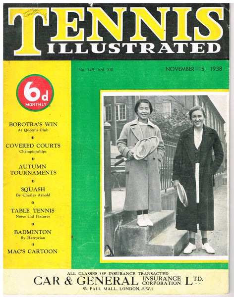 Tennis Illustrated Magazine, November 15, 1938 – Tennis Gallery Wimbledon