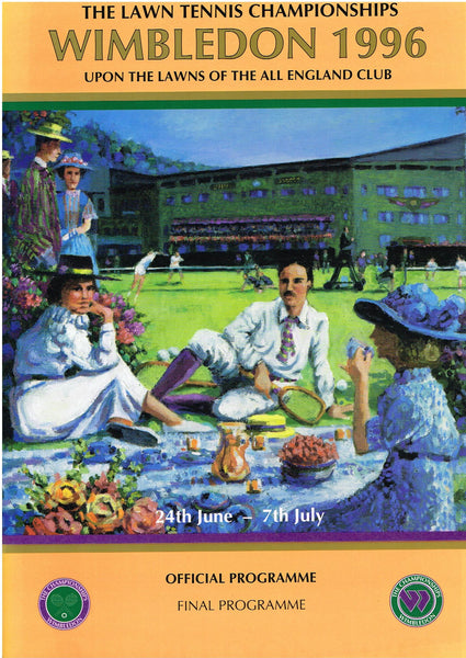 1996 Wimbledon Championships Final Programme with Full Results – Tennis ...